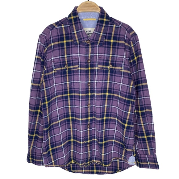 Mini Boden | Shirts & Tops | Mini Boden Purple Plaid Flannel Shirt ...